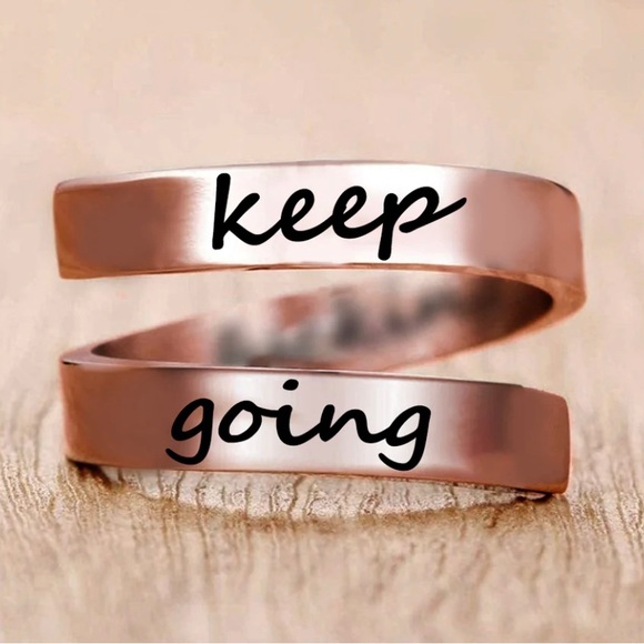 Jewelry | Keep Fing Going Engraved Positive Affirmation Ring Stainless ...